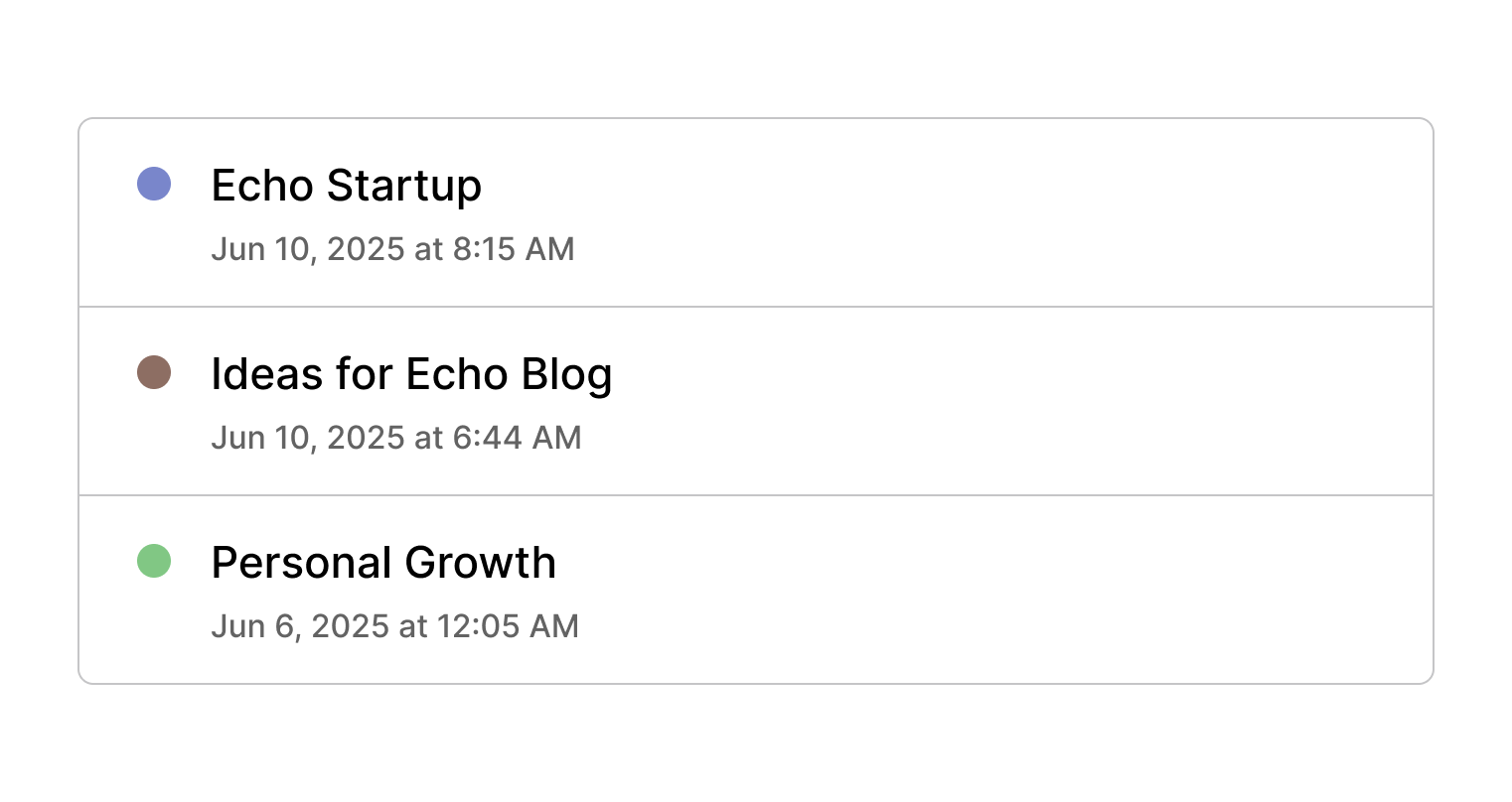 Echo | Notes for Writers